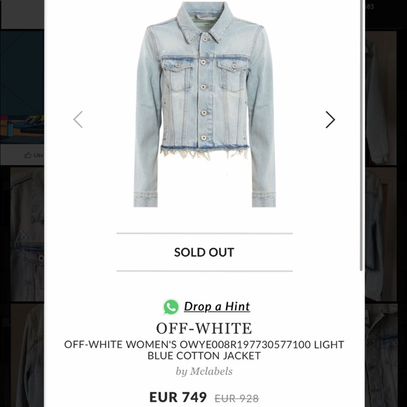 Off-White | Jackets & Coats | Authentic Offwhite Frayed Denim ...